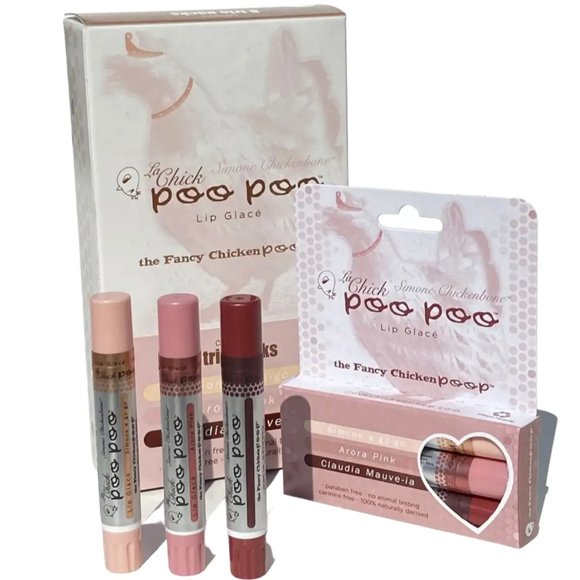 Chicken Poop | Makeup | 3 Pack Of Shimmer Tinted Lip Balm | Poshmark